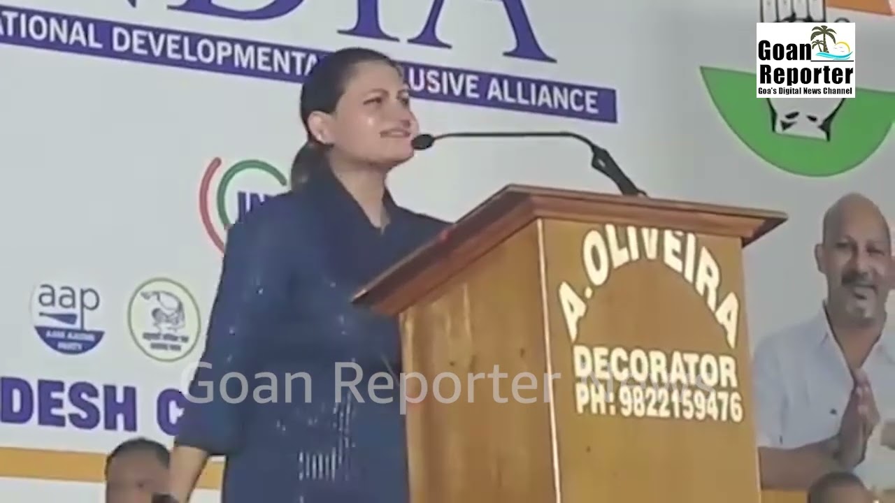 Goan Reporter News: Adv Pratima Coutinho speaking at the INDIA Alliance Meeting for the Congress ...