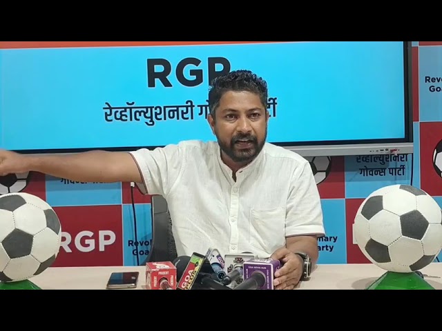 Goan Reporter News: RG supremo Manoj Parab addressing media on BJP fake ...